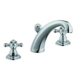 Kludi 1926 Waschtisch 3 Loch Armatur 510430520 chrom, hoher Auslauf, mit Ablaufgarnitur
