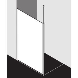 Kermi Xb Glasanlage XBWDL08020VPK 81x200cm, silber hochglanz, ESG klar Clean, links