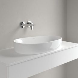 Villeroy & Boch Villeroy und Boch Aufsatzwaschtisch 4A7465R1 65x40 cm, asymmetrisch, ohne &Uuml;berlauf, wei&szlig; CeramicPlus