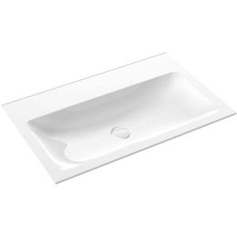 Emco Asis Mineralguss-G&auml;ste-Waschtisch 957711480 wei&szlig;, &Oslash; 800 mm, ohne &Uuml;berlauf, ohne Hahnloch