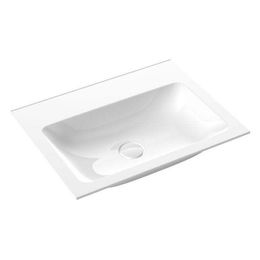 Emco Asis Mineralguss-G&auml;ste-Waschtisch 957711460 wei&szlig;, &Oslash; 600 mm, ohne &Uuml;berlauf, ohne Hahnloch
