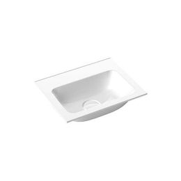 Emco Asis Mineralguss-G&auml;ste-Waschtisch 957711440 wei&szlig;, &Oslash; 400 mm, ohne &Uuml;berlauf, ohne Hahnloch