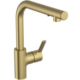 Ideal Standard Gusto Wand-K&uuml;chenarmatur A7817A2 brushed gold, mit Sensor-Fl&uuml;ssigseifenspender, Bausatz 2