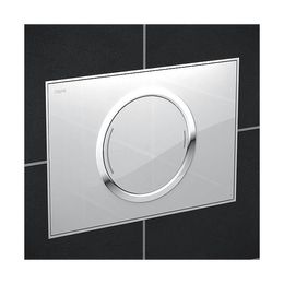 Mepa Zero Bet&auml;tigungsplatte 421854 Glas wei&szlig;, 2-Mengensp&uuml;lung