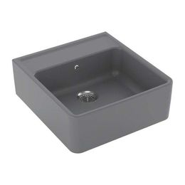 Villeroy & Boch Villeroy und Boch Spülstein Einzelbecken 632061SL Ablaufgarnitur, Handbetätigung, Befestigungssatz, Stone