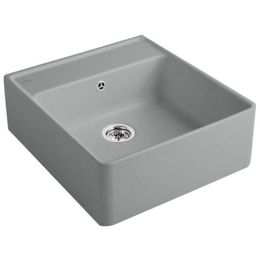 Villeroy & Boch Villeroy und Boch Spülstein Einzelbecken 632062SL Ablaufgarnitur, Exzenterbetätigung, Befestigungssatz, Stone