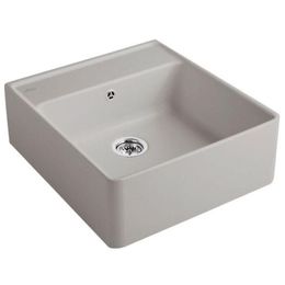Villeroy & Boch Villeroy und Boch Spülstein Einzelbecken 632061KD Ablaufgarnitur, Handbetätigung, Befestigungssatz, Fossil