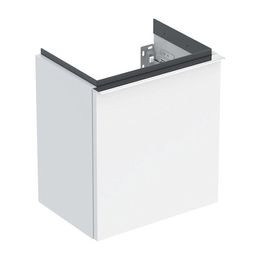 Geberit iCon Handwaschbecken-Unterschrank 502300012 37x41,5x27,9cm, 1 T&uuml;r, Anschlag rechts, wei&szlig; hochgl&auml;nzend, Griff glanzverchromt