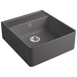 Villeroy & Boch Villeroy und Boch Sp&uuml;lstein Einzelbecken 632061i4 Ablaufgarnitur, Handbet&auml;tigung, Befestigungssatz, Graphit