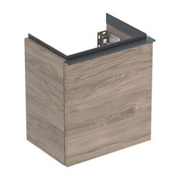 Geberit iCon Handwaschbecken-Unterschrank 502300JR1 37x41,5x27,9cm, 1 T&uuml;r, Anschlag rechts, nussbaum/Griff lava matt