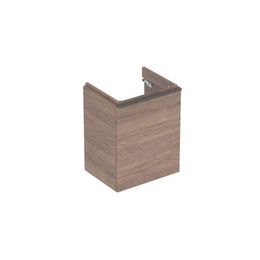 Geberit Smyle Square Handwaschbecken-Unterschrank 500363JR1 49,2x61,7x40,6cm, 1 T&uuml;r rechts, Holzstruktur Nussbaum hickory