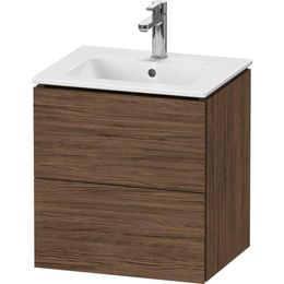 Duravit L-Cube Waschtisch-Unterschrank LC621802121 52x39,1x55cm, 2 Schubk&auml;sten, wandh&auml;ngend, nussbaum dunkel