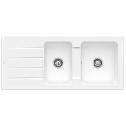 Villeroy & Boch Villeroy & Boch Architectura Einbausp&uuml;le 338001R1 mit Ablaufgarnitur und Handbet&auml;tigung, wei&szlig;