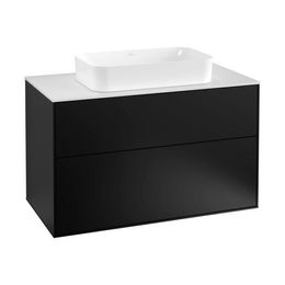 Villeroy & Boch Villeroy und Boch Finion Waschtischunterschrank G23100PD 100x60,3cm, Emotion, Abdeckplatte white matt, Black matt lacquer