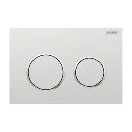 Geberit Kappa 21 Betätigungsplatte 115240KN1 matt/hochglanz/mattverchromt, für 2-Mengen-Spülung, oben/vorne, Kunststoff