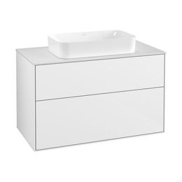 Villeroy & Boch Villeroy und Boch Finion Waschtischunterschrank F23100GF 100x60,3cm, Abdeckplatte white matt, Glossy white lacquer
