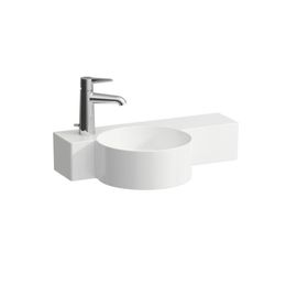Laufen Val Handwaschbecken H8152834001131 55x31,5cm, Ablage rechts, ohne &Uuml;berlauf, mit Hahnloch links, wei&szlig; LCC