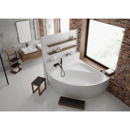 Hoesch iSENSI Eck-Badewanne 3896.010 150x150cm, wei&szlig;, 272 l, &Uuml;berlaufbef&uuml;llung, wei&szlig;