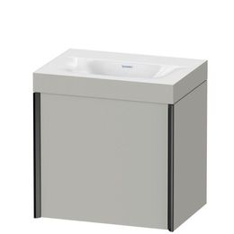 Duravit XViu Waschtisch-Unterschrank XV4631NB207C 45x33,3cm, 1 Tür, rechts, ohne Hahnloch, schwarz matt, Rahmen C, betongrau matt