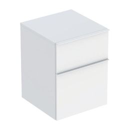 Geberit iCon Seitenschrank 502315013 45x60x47,6cm, 2 Schubladen, wei&szlig; matt/Griff wei&szlig; matt