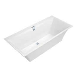 Villeroy & Boch Villeroy & Boch Squaro Edge 12 Badewanne UBQ160SQE2DV01, 160 x 75 cm, Quaryl, weiss