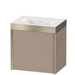 Duravit XViu Waschtisch-Unterschrank XV4631NB175P 45x33,3cm, 1 T&uuml;r, rechts, ohne Hahnloch, champagner matt, Rahmen P, leinen