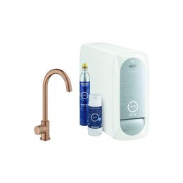 Grohe Blue Home Sp&uuml;ltisch-Einhebelmischer 31498DL1 warm sunset geb&uuml;rstet, Mono-Starter Kit