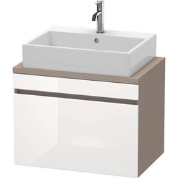 Duravit DuraStyle Waschtisch-Unterschrank DS530102243 70 x 47,8 cm, wei&szlig; hochglanz/basalt matt, f&uuml;r Konsole, 1 Auszug