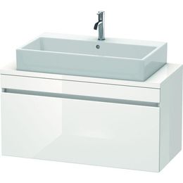 Duravit DuraStyle Waschtisch-Unterschrank DS530402218 100 x 47,8 cm, wei&szlig; hochglanz/wei&szlig; matt, f&uuml;r Konsole, 1 Auszug