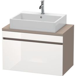 Duravit DuraStyle Waschtisch-Unterschrank DS530202243 80 x 47,8 cm, wei&szlig; hochglanz/basalt matt, f&uuml;r Konsole, 1 Auszug