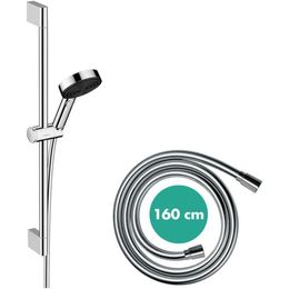 Hansgrohe Pulsify Select S Brauseset 24160000 chrom, 3jet, Relaxation, mit Brausestange 65cm