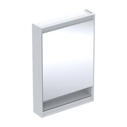 Geberit One Spiegelschrank 505831002 60x90x15cm, mit Nische, 1 T&uuml;r, Anschlag rechts, wei&szlig;/Aluminium pulverbeschichtet