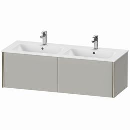 Duravit XViu Waschtisch-Unterschrank XV40290B107 128x48x40cm, 2 Auszüge, wandhängend, champagner matt, betongrau matt
