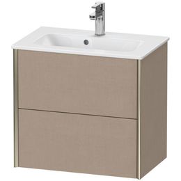 Duravit XViu Waschtisch-Unterschrank XV41780B175 61 x 56 x 39 cm, leinen, 2 Schubk&auml;sten, wandh&auml;ngend, champagner matt
