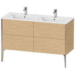 Duravit XViu Waschtisch-Unterschrank XV44850B130 128x48x59,4cm, 4 Ausz&uuml;ge, stehend, champagner matt, Eiche natur
