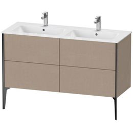 Duravit XViu Waschtisch-Unterschrank XV44850B275 128x48x59,4cm, 4 Ausz&uuml;ge, stehend, schwarz matt, leinen
