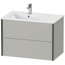 Duravit XViu Waschtisch-Unterschrank XV41580B207 81x48x56cm, 2 Schubkästen, Becken links, schwarz matt, betongrau matt