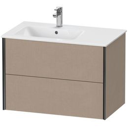 Duravit XViu Waschtisch-Unterschrank XV41580B275 81x48x56cm, 2 Schubkästen, Becken links, schwarz matt, leinen