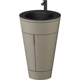Duravit Starck 1,c-bonded Set S19514OBD920000 Griff Diamantschwarz, Keramik Schwarz Matt, bodenstehend, Stein Grau Seidenmatt, 864 x 560 x 605 mm