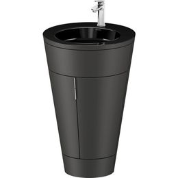 Duravit Starck 1,c-bonded Set S19515O10580000 Griff Chrom, Keramik Schwarz Matt, bodenstehend, Graphit Seidenmatt, 864 x 560 x 605 mm