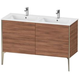 Duravit XViu Waschtisch-Unterschrank XV44850B179 128x48x59,4cm, 4 Ausz&uuml;ge, stehend, champagner matt, nussbaum natur