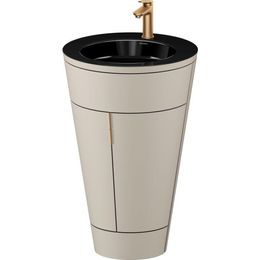 Duravit Starck 1,c-bonded Set S19515O04600000 Griff Bronze, Keramik Schwarz Matt, bodenstehend, Taupe Seidenmatt, 864 x 560 x 605 mm