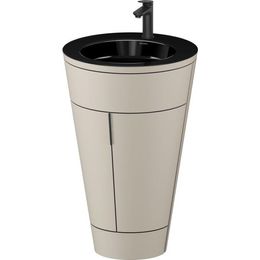Duravit Starck 1,c-bonded Set S19515OBD600000 Griff Diamantschwarz, Keramik Schwarz Matt, bodenstehend, Taupe Seidenmatt, 864 x 560 x 605 mm