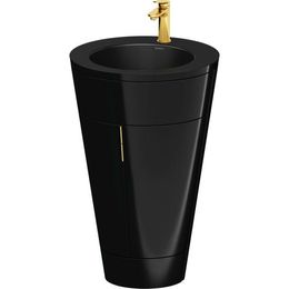 Duravit Starck 1,c-bonded Set S19514O34400000 Griff Gold, Keramik Schwarz Matt, bodenstehend, Schwarz Hochglanz, 864 x 560 x 605 mm