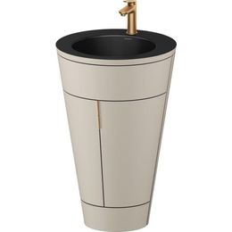 Duravit Starck 1,c-bonded Set S19514O04600000 Griff Bronze, Keramik Schwarz Matt, bodenstehend, Taupe Seidenmatt, 864 x 560 x 605 mm