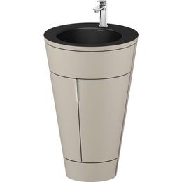 Duravit Starck 1,c-bonded Set S19514O10600000 Griff Chrom, Keramik Schwarz Matt, bodenstehend, Taupe Seidenmatt, 864 x 560 x 605 mm