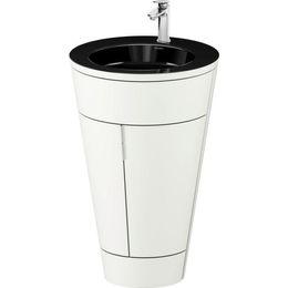 Duravit Starck 1,c-bonded Set S19515O10360000 Griff Chrom, Keramik Schwarz Matt, bodenstehend, Wei&szlig; Seidenmatt, 864 x 560 x 605 mm