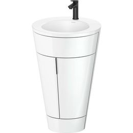 Duravit Starck 1,c-bonded Set S19512OBD850010 Griff Diamantschwarz, Keramik Wei&szlig; Matt, Innenbeleuchtung, bodenstehend, Wei&szlig; Hochglanz, 864 x 560 x 605 mm