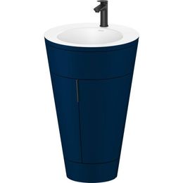 Duravit Starck 1,c-bonded Set S19512OBD980010 Griff Diamantschwarz, Keramik Wei&szlig; Matt, Innenbeleuchtung, bodenstehend Nachtblau Seidenmatt, 864 x 560 x 605 mm