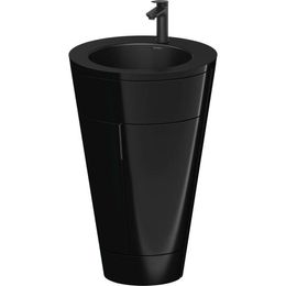 Duravit Starck 1,c-bonded Set S19514OBD400010 Griff Diamantschwarz, Keramik Schwarz Matt, Innenbeleuchtung, bodenstehend, Schwarz Hochglanz, 864 x 560 x 605 mm